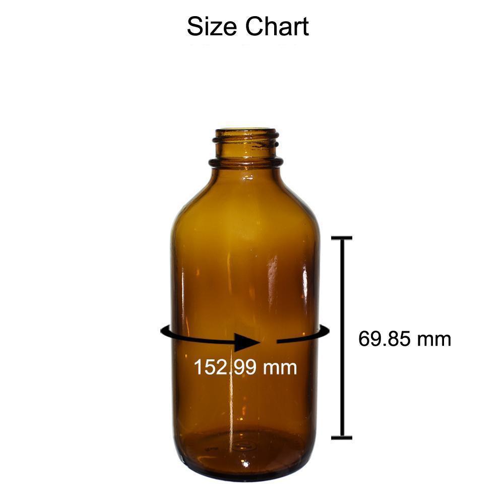 4 oz. Amber Boston Round with No Closure (22/400) (V23)